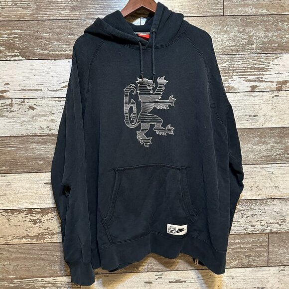 Nike | Shirts | Nike X Lebron James Roaring Lion Black Mens Tech Fleece ...